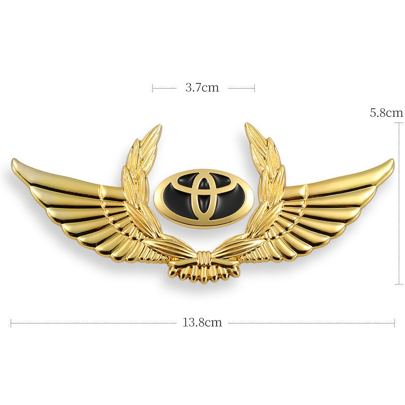 3D car gold body stickers to block scratches decorative stickers wings ...